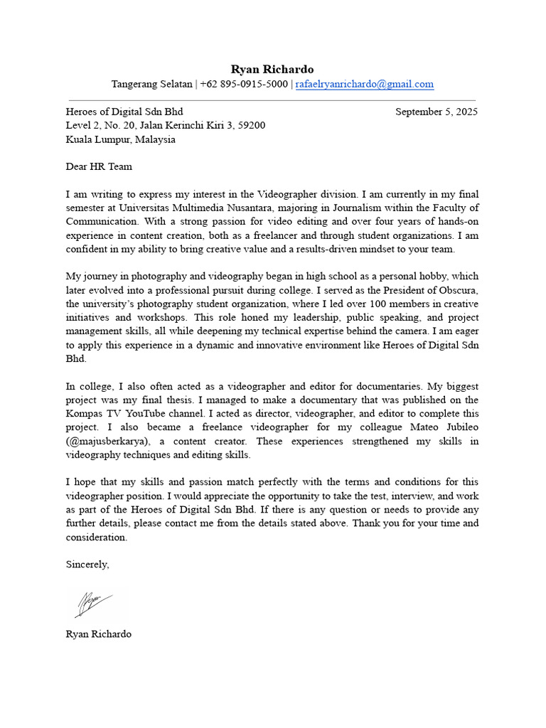 Cover Letter_Ryan Richardo (3) | PDF