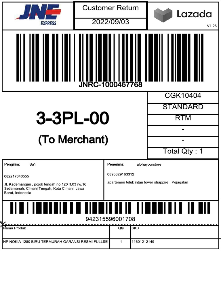 Return Label | PDF