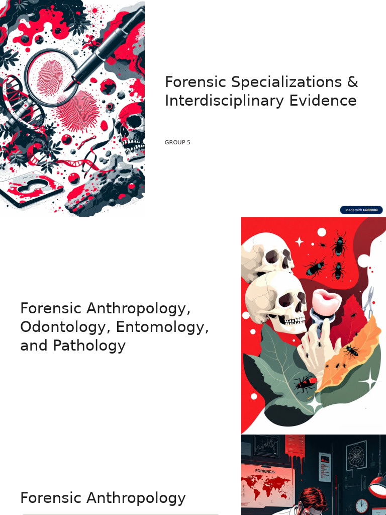 Forensic Specializations and Interdisciplinary Evidence | PDF