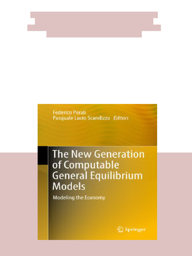 (Ebook) The New Generation of Computable General Equilibrium Models by ...