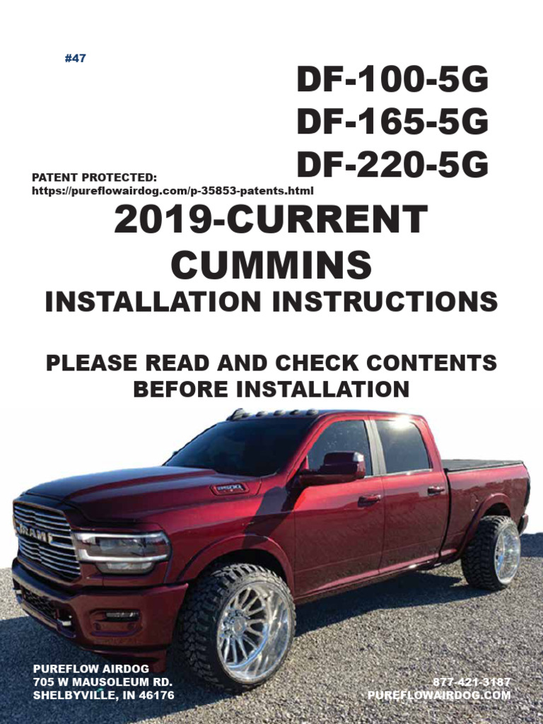 47 Airdog Ii5g Dodge 20192023 6.7l df100 df165 df220 Rev. 102822 | PDF ...