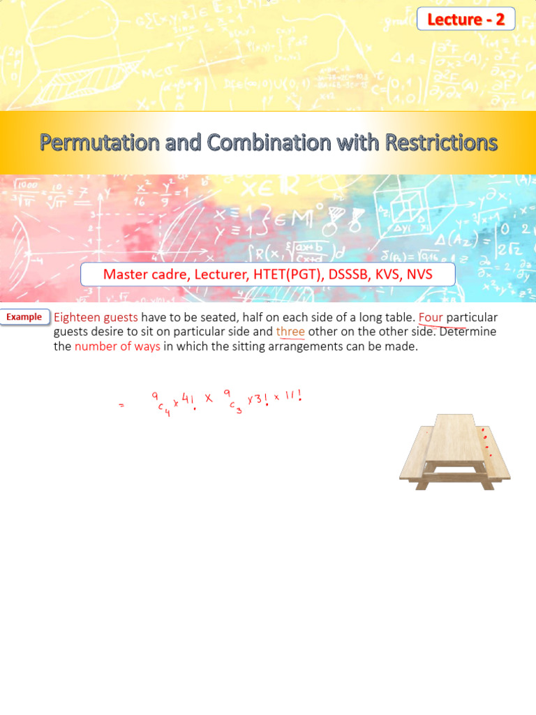 Lecture 2 Permutation and Combination | PDF