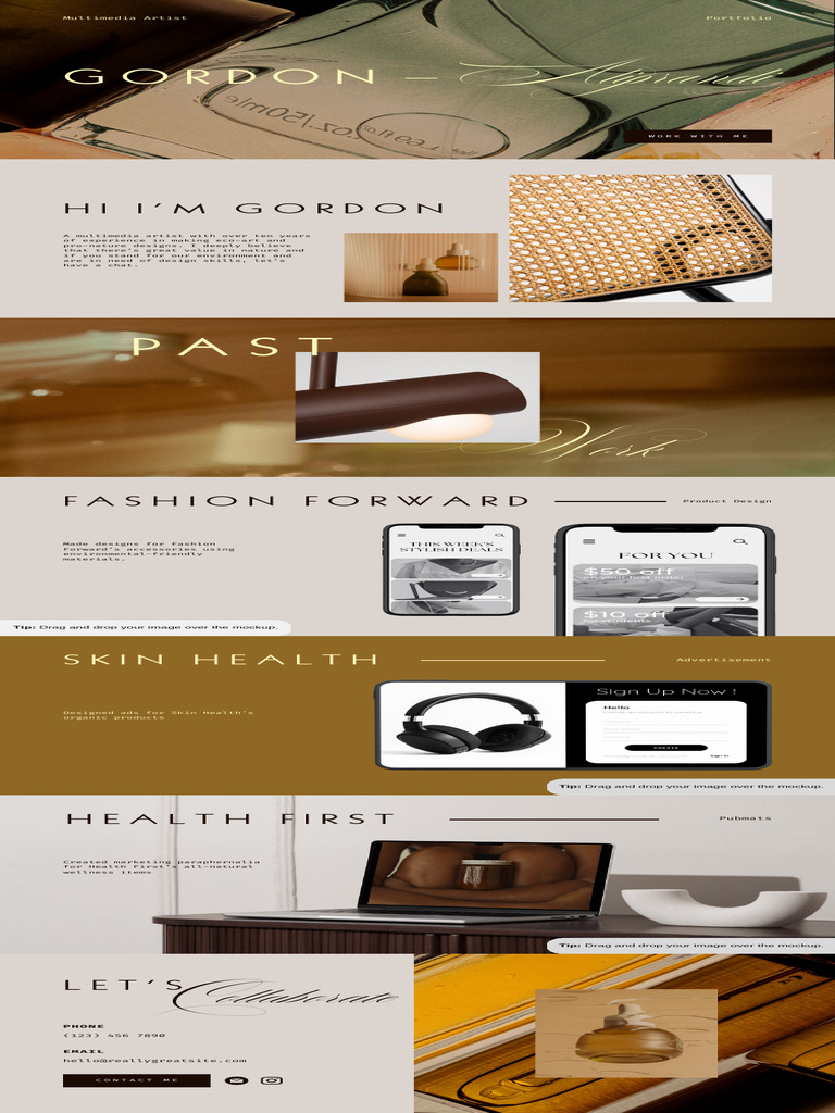 Creative Portfolio Website in Opulence Era Style | PDF