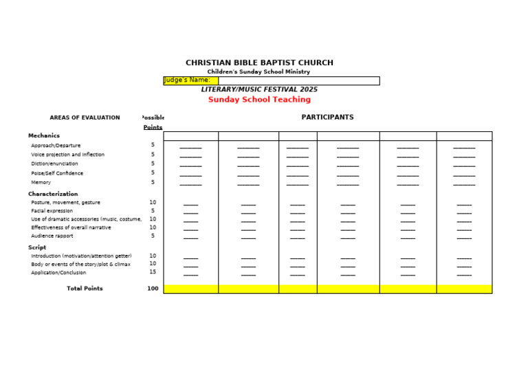 Judge Form 2025 TEACHING | PDF