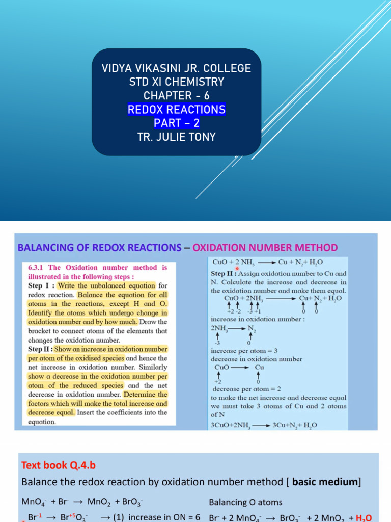 Redox Reactions - 2 | PDF