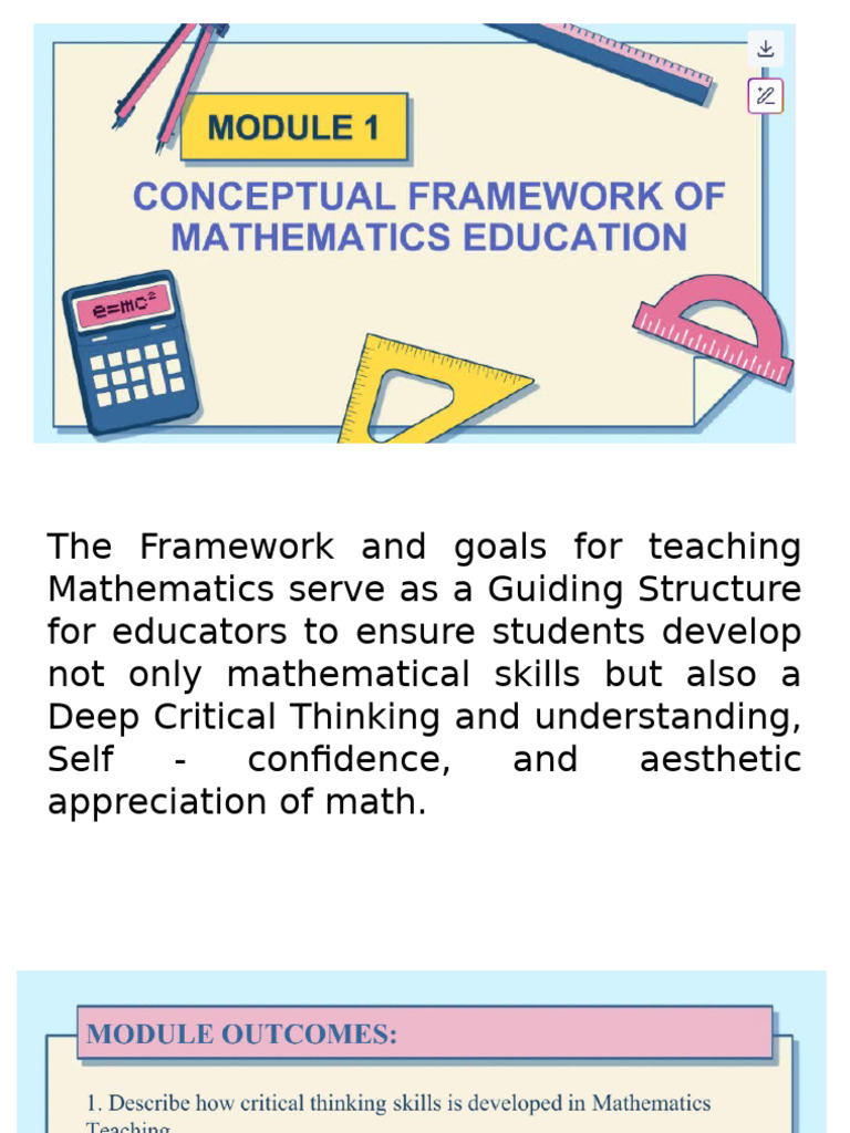 Lesson 01 Principles Strategies In Teaching Math Lesson 01 Math