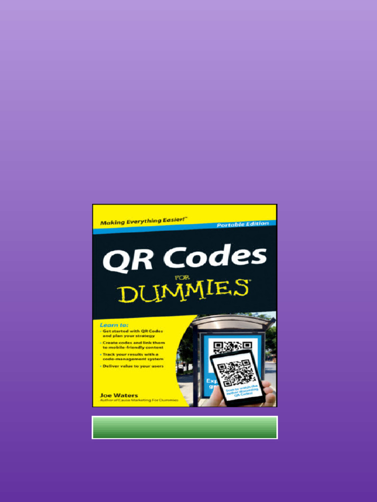 Qr Codes For Dummies Portable Edition Joewaters digital download | PDF