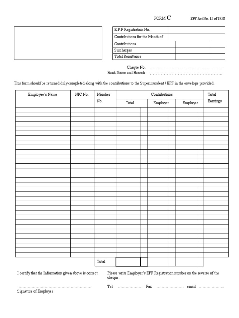 Form C | Download Free PDF | Cheque | Money