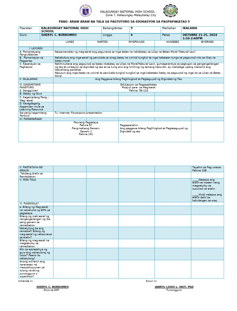 Esp 2nd Quarter Week 3 | PDF