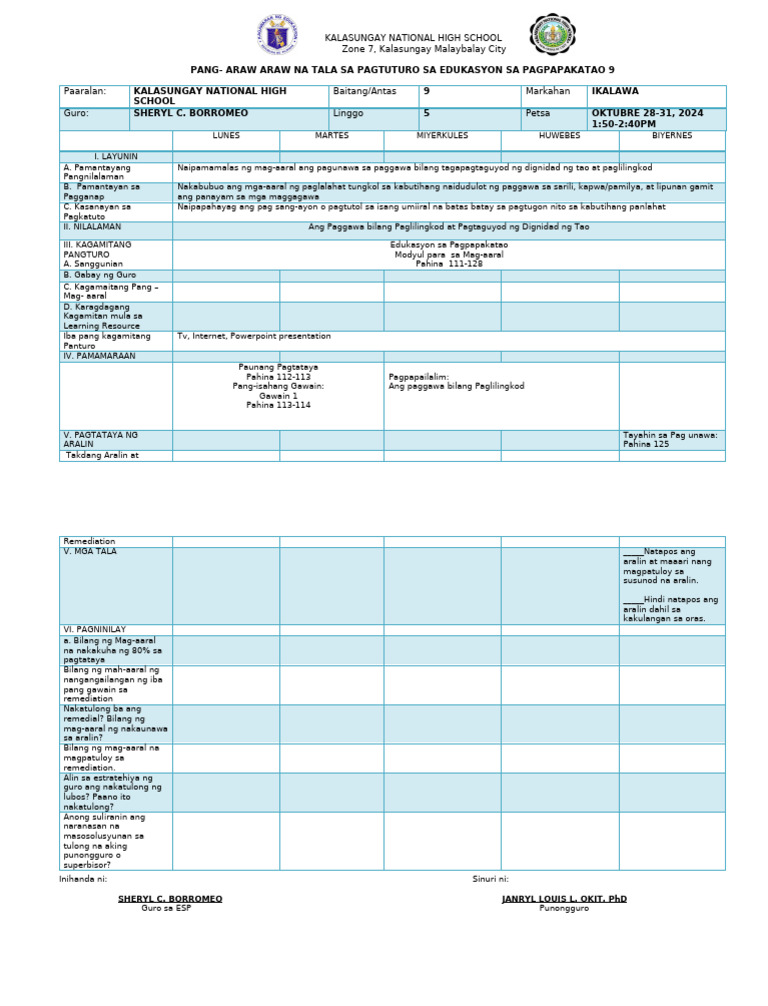Esp 2nd Quarter Week 5 | PDF