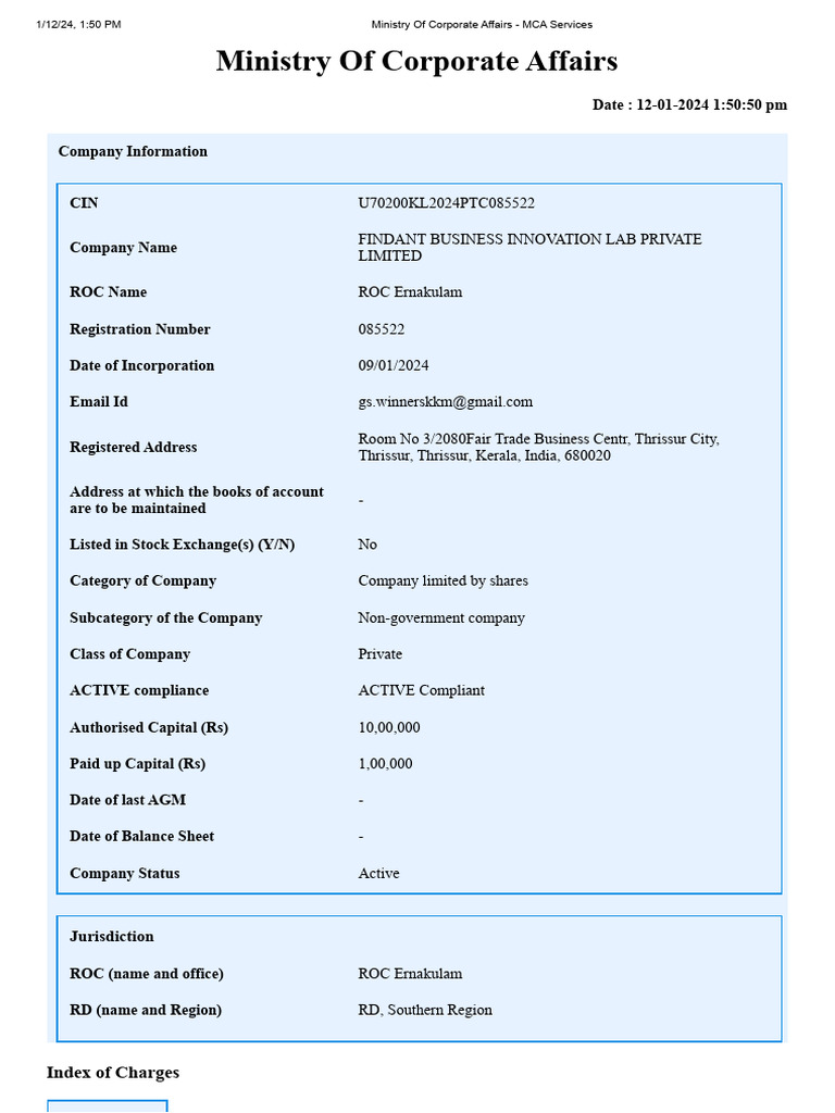 Findant Business Innovation Lab Pvt Ltd | PDF
