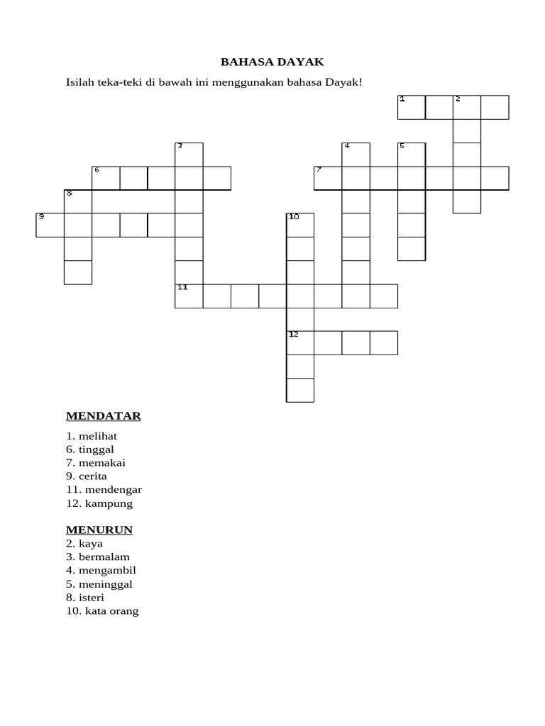 Bahasa Dayak Tts | PDF