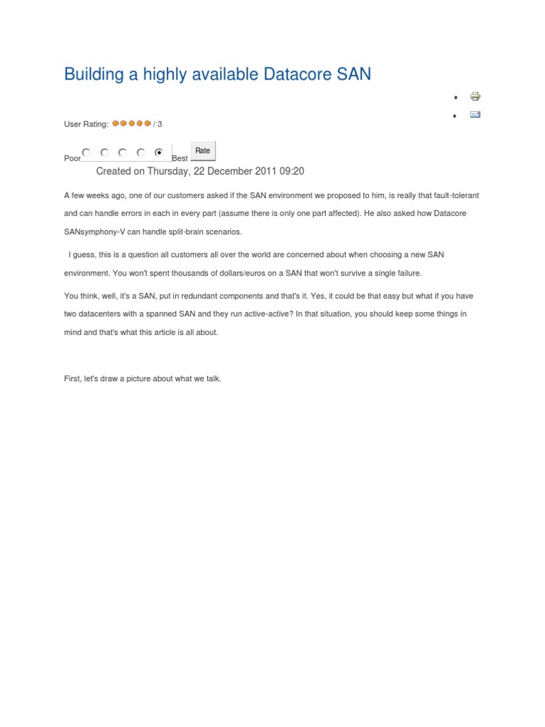 Building A Highly Available Datacore SAN | PDF | Microsoft Windows ...