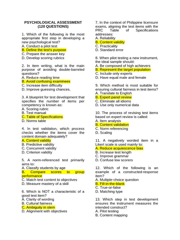 Psychological Test Development Guide | PDF | Educational Assessment ...