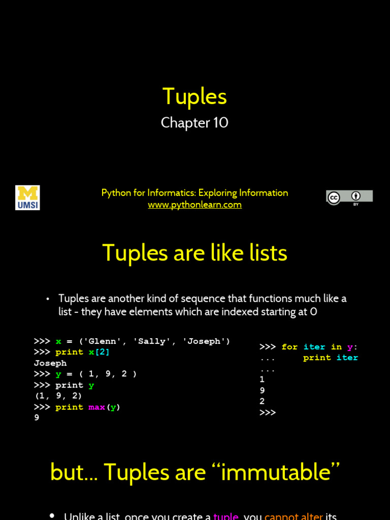 Py4Inf 10 Tuples | PDF | Software Development | Programming Paradigms