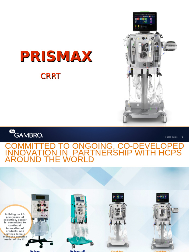 CRRT One Day Training PRISMAX | PDF | Kidney | Hemodialysis
