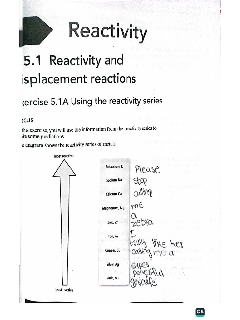 Reactivity Grade 8 | PDF