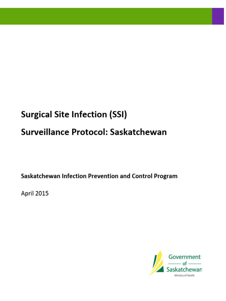SSI Surveillance Protocol - April 2015 | PDF | Surgery | Medical ...