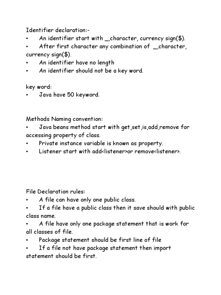 Scjp Certification Notes Pdf Class Computer Programming Method Computer Programming 