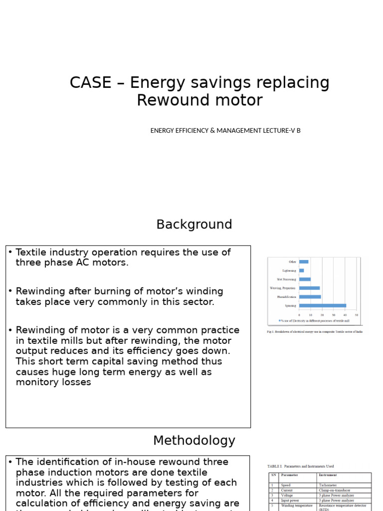 Energy Efficiency in Textile Industry - Case Lecture V B | PDF ...
