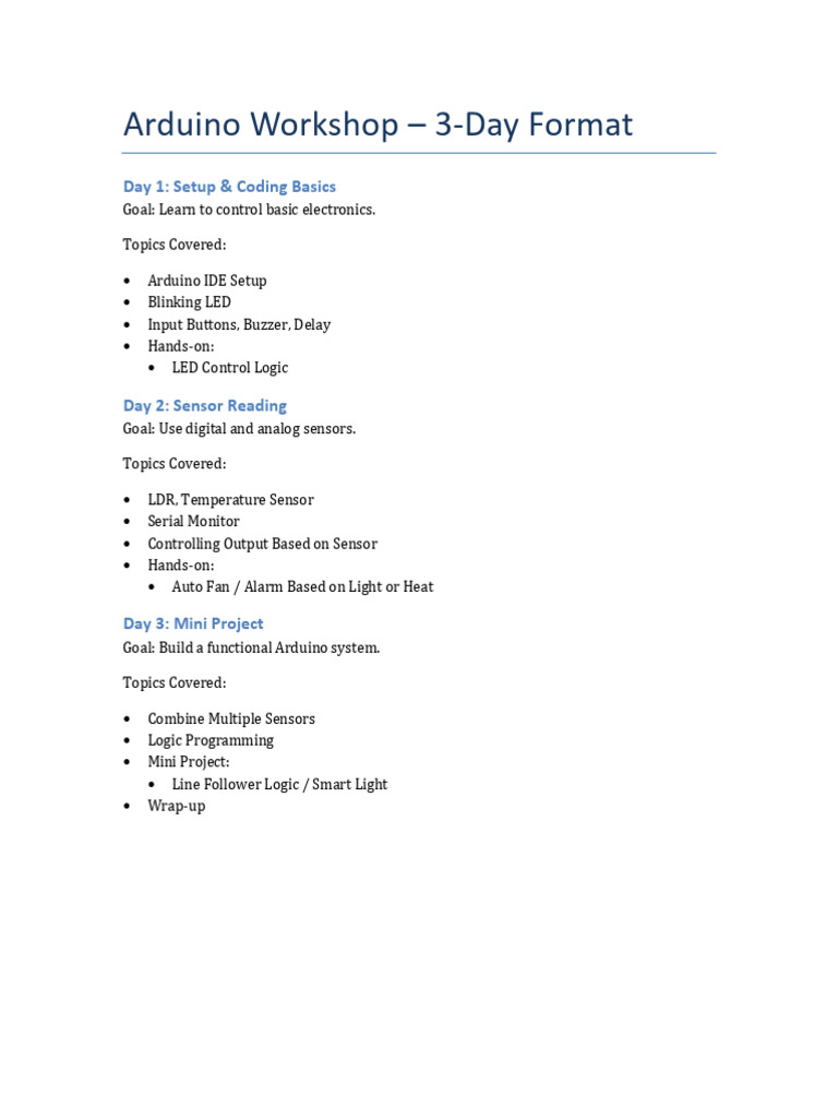 Arduino Workshop | PDF