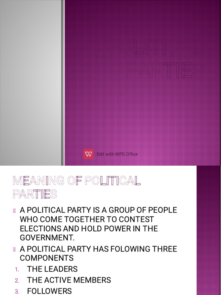 Understanding Political Parties and Systems | PDF | Political Parties ...