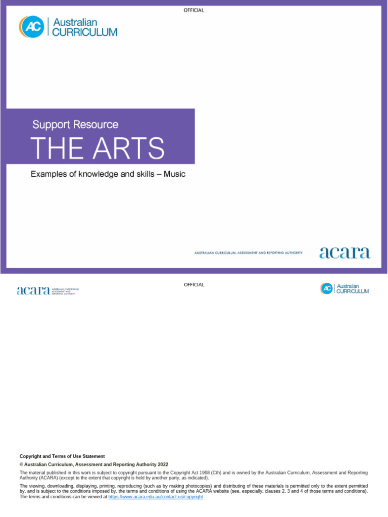 Austrilia Curriculum The Art | PDF | Musical Compositions | Rhythm