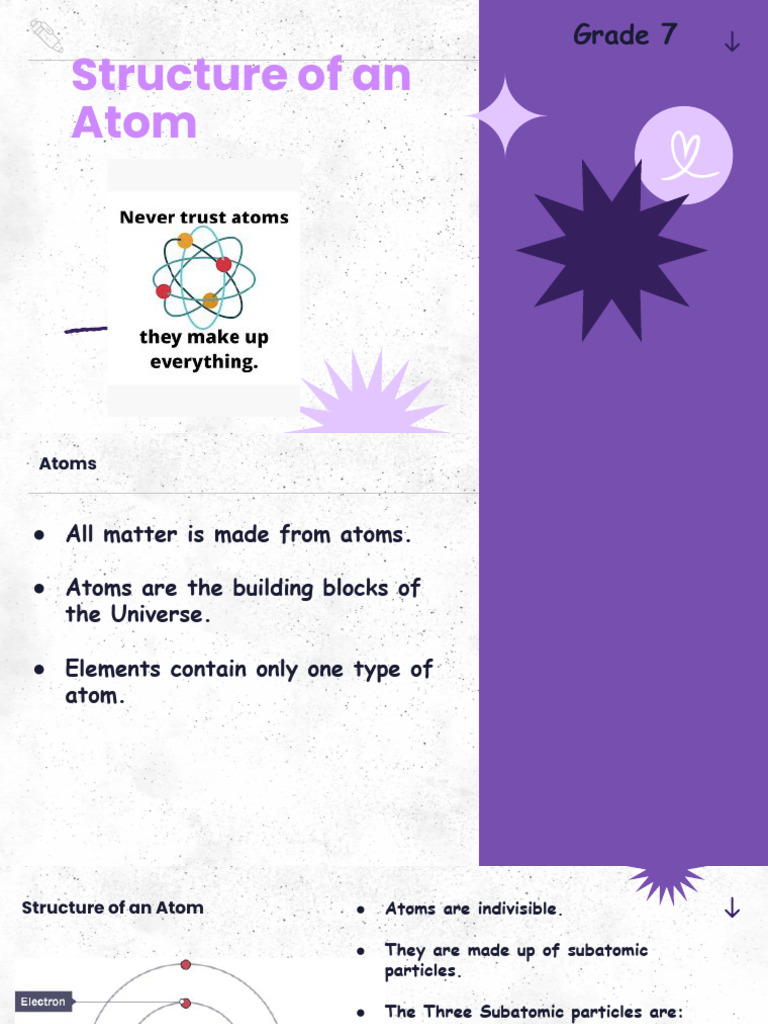 Structure and Porperties of Materials Grade 7 | PDF | Atoms | Atomic ...