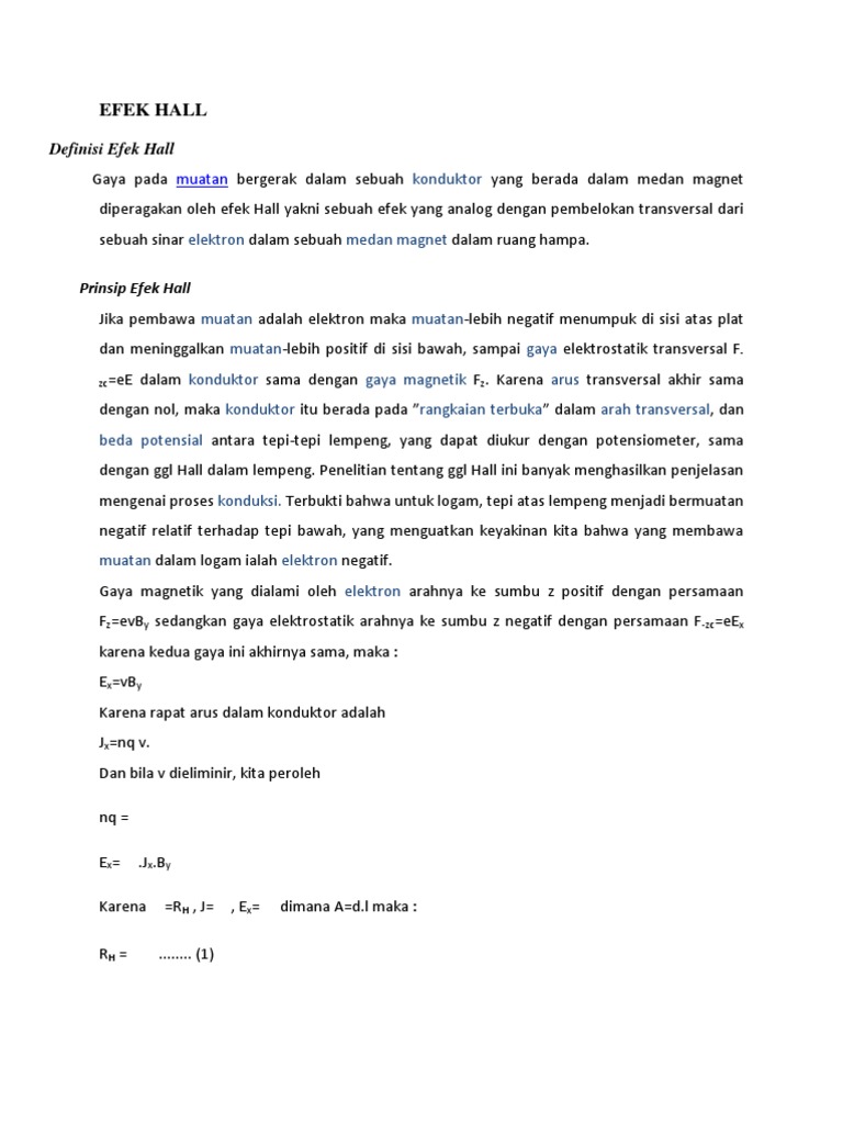 Efek Hall | PDF