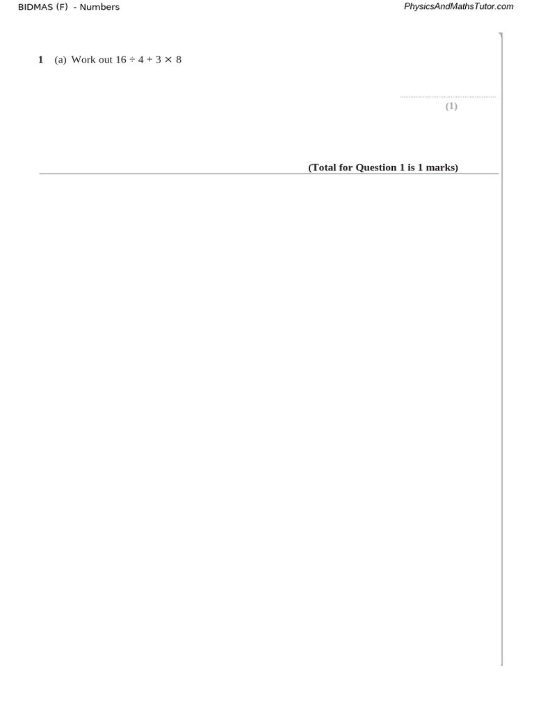 BIDMAS 1 | PDF | Mathematics | Software Development