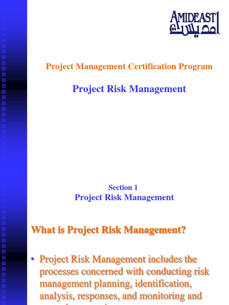 Project Risk Management | PDF | Risk Management | Risk