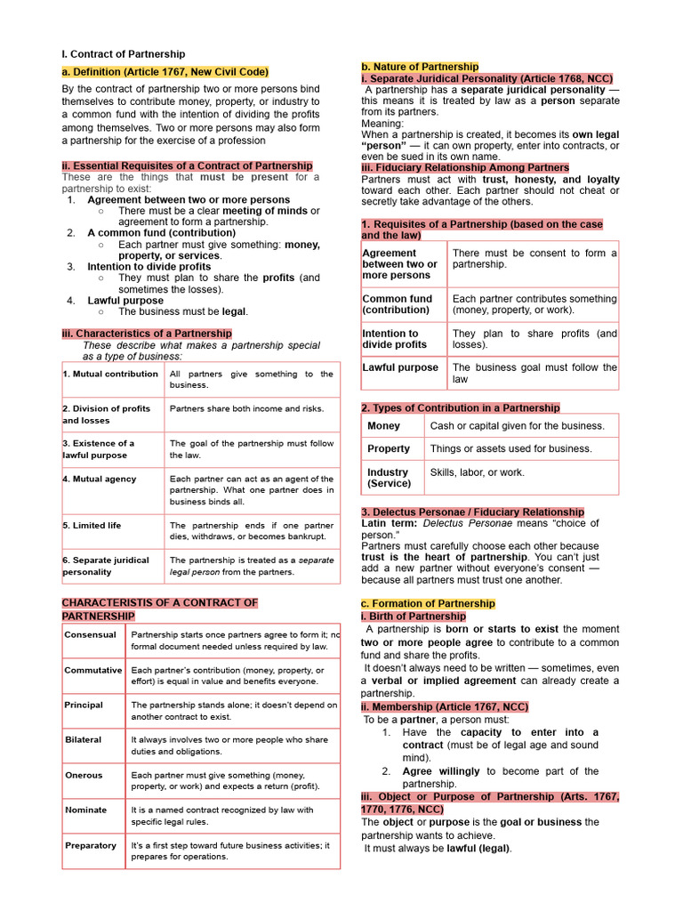 Easy U. Law on Parcor (2) | PDF | Partnership | Limited Partnership