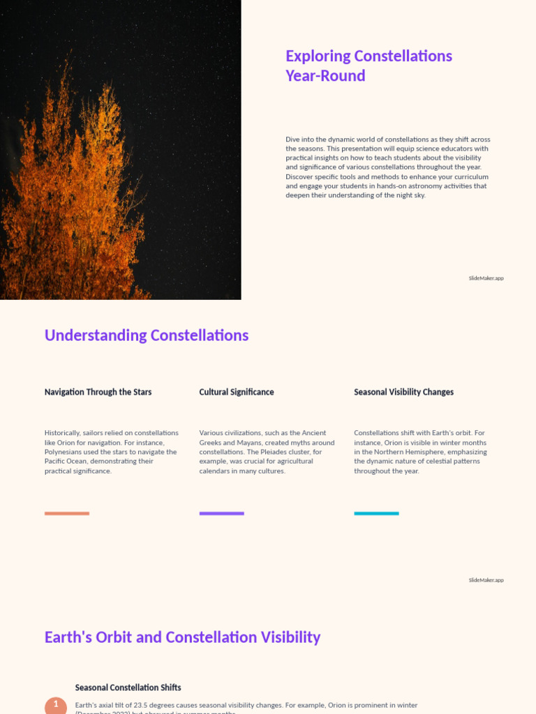 Exploring Constellations Year For Grade 9 Learners - App | PDF ...