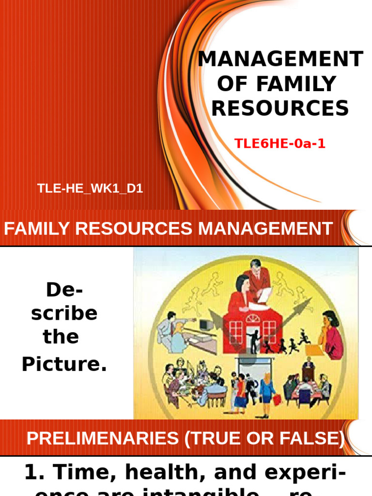 Tle - He Week 5.1 Family Resources Management | PDF | Social Psychology ...