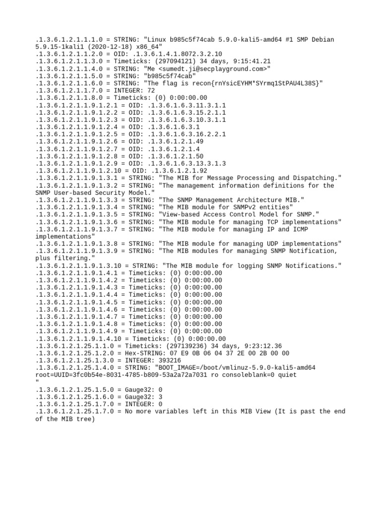 Snmp Full Dump On | PDF | Computer Science | Computer Network