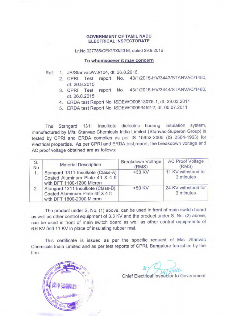 Electrical Inspectorate | PDF
