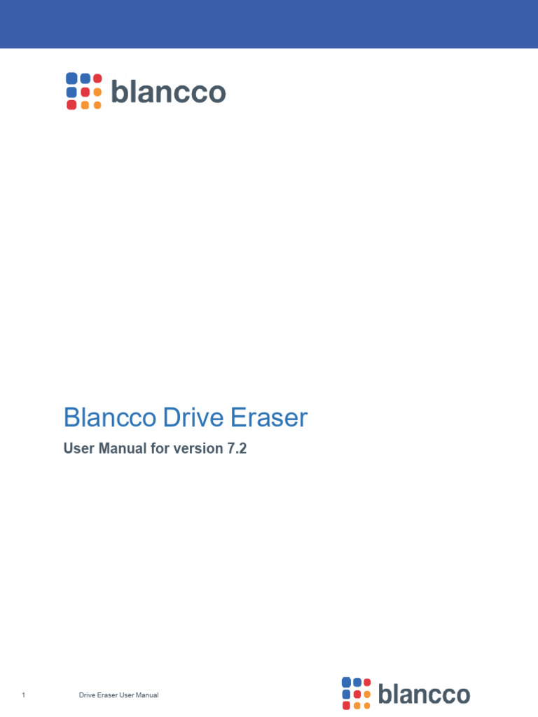 Blancco Drive Eraser Manual 7.2 | PDF | Solid State Drive | Chromebook