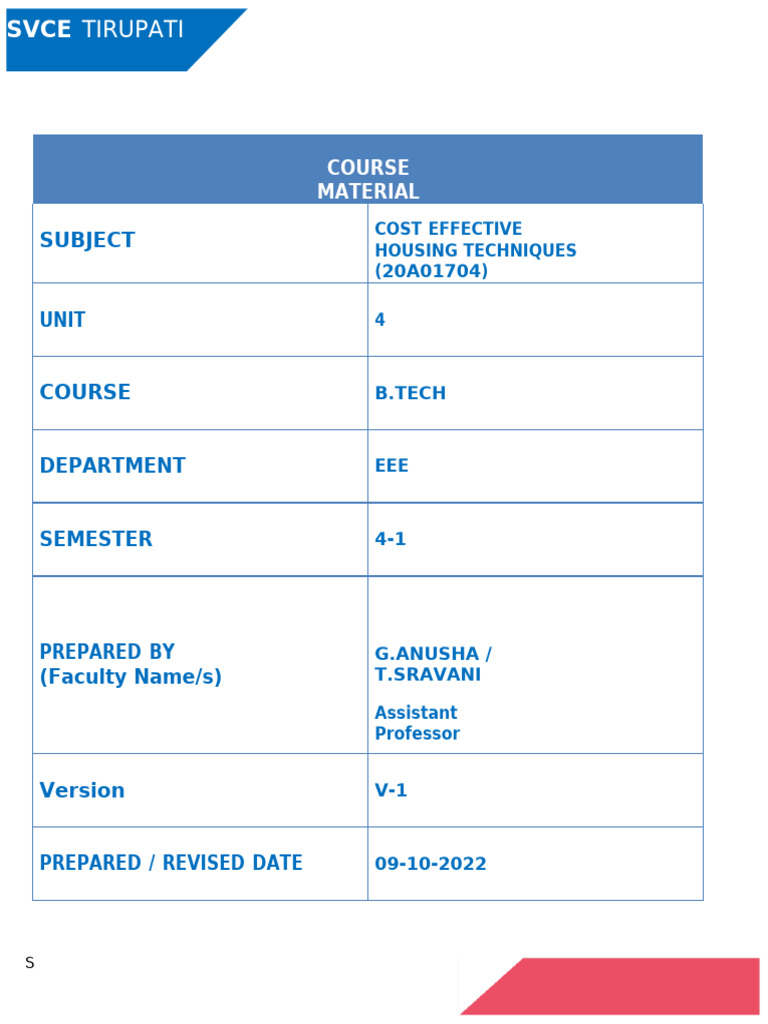 Ceht Unit 4 | PDF | Building Engineering