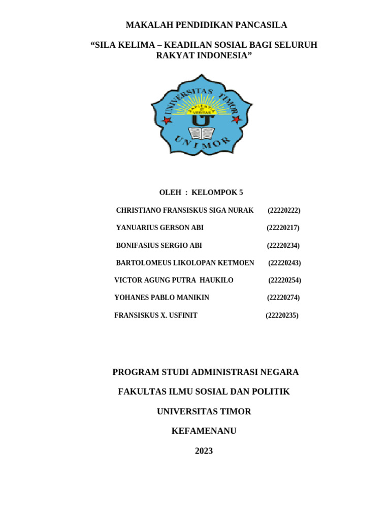 Makalah_pancasila Kel. 5 | PDF