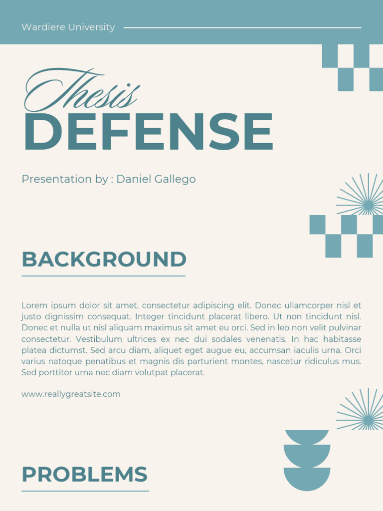Cream Green Minimalist Geometric Thesis Defense Presentation | PDF