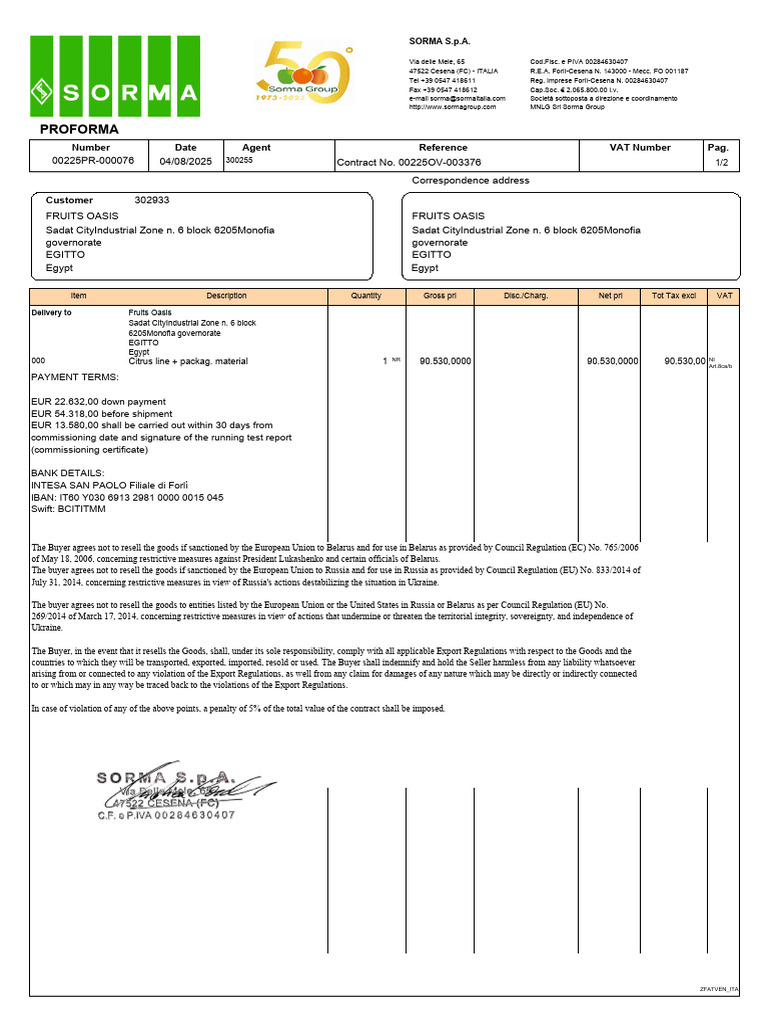 00225PR-000076 Fruits Oasis | PDF | Payments | Taxes
