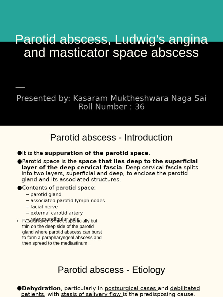 Parotid Abscess | PDF | Medical Specialties | Human Head And Neck