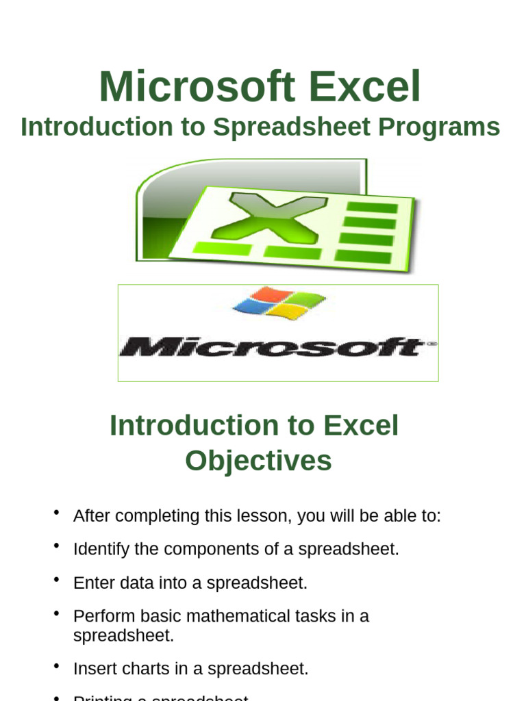 Introduction to Ms Excel | PDF | Spreadsheet | Microsoft Excel