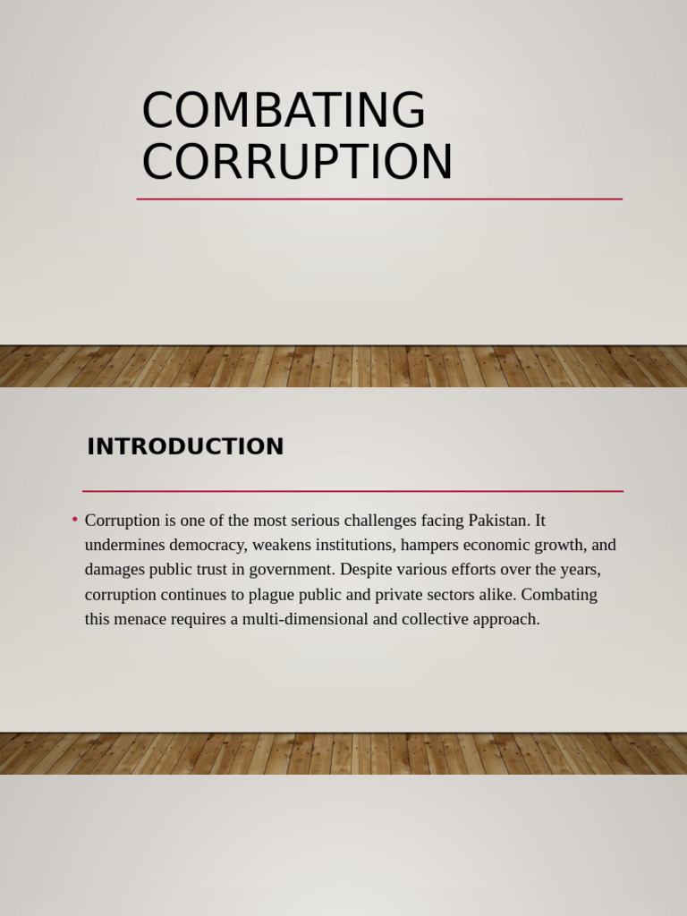 Combating corruption (1) (1) | PDF | Corruption | Government