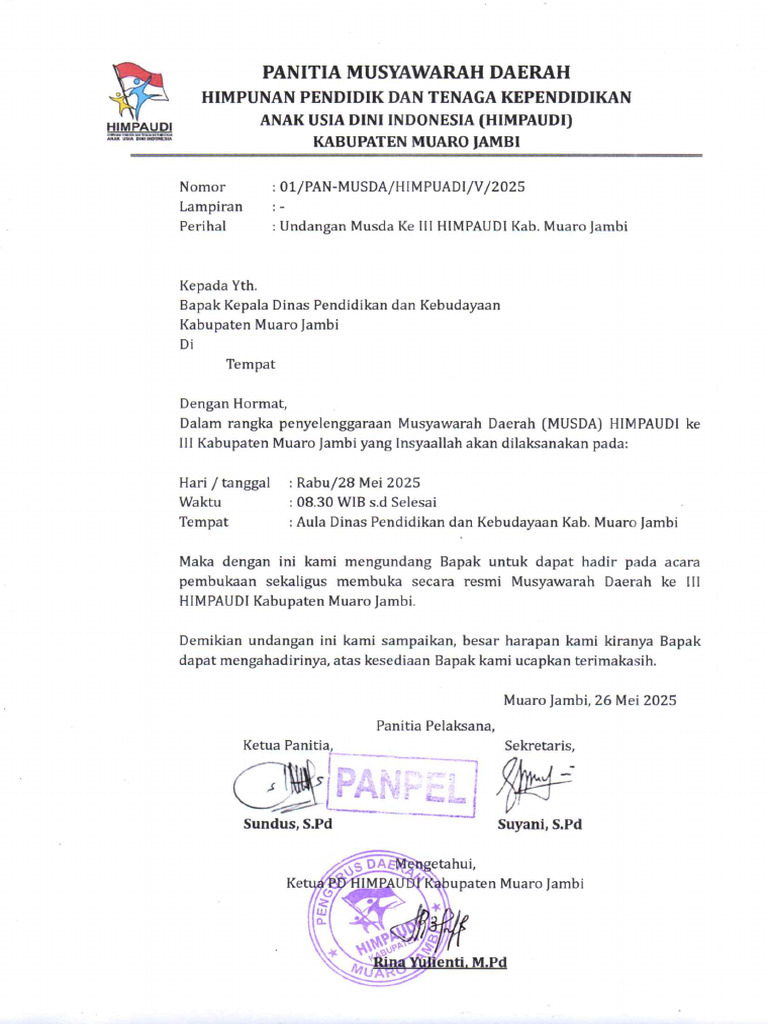 Undangan Kadis | PDF