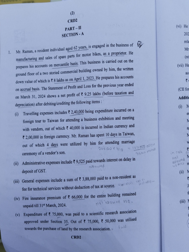 Taxation Que Paper Sep 24 @divyesh - Vaghela | PDF