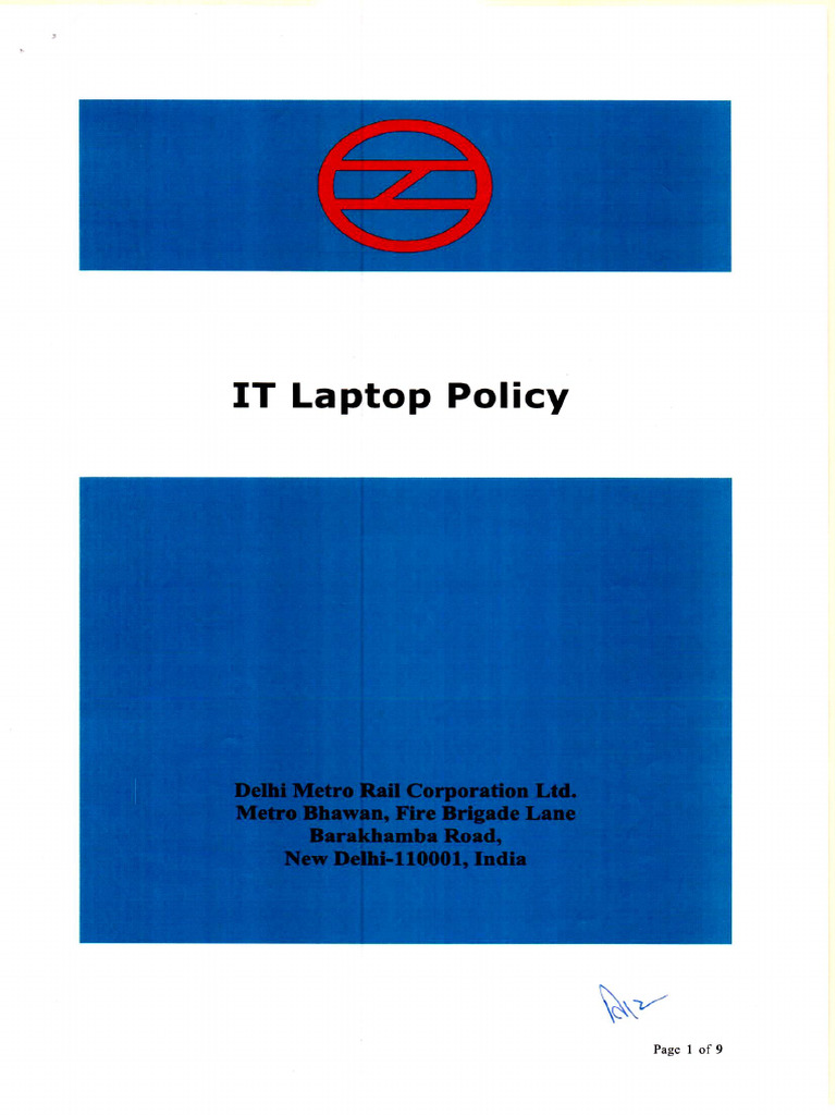 Revised IT Laptop Policy 2025 | PDF