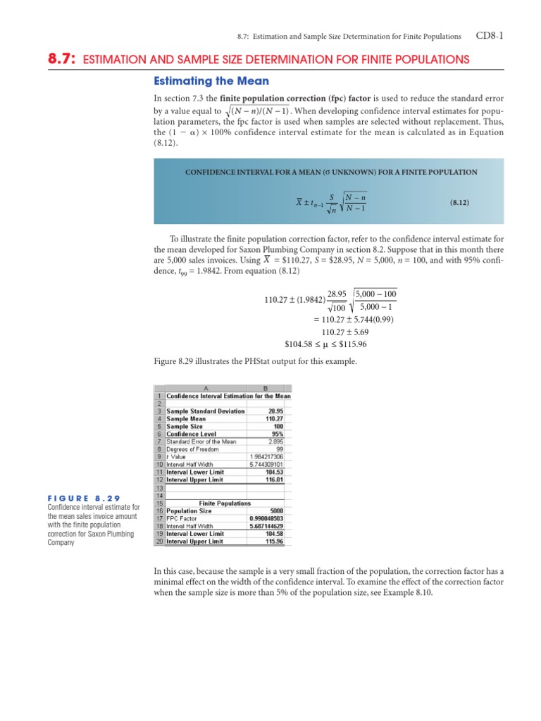 Determining The Sample Size | PDF | Standard Error | Sample Size ...