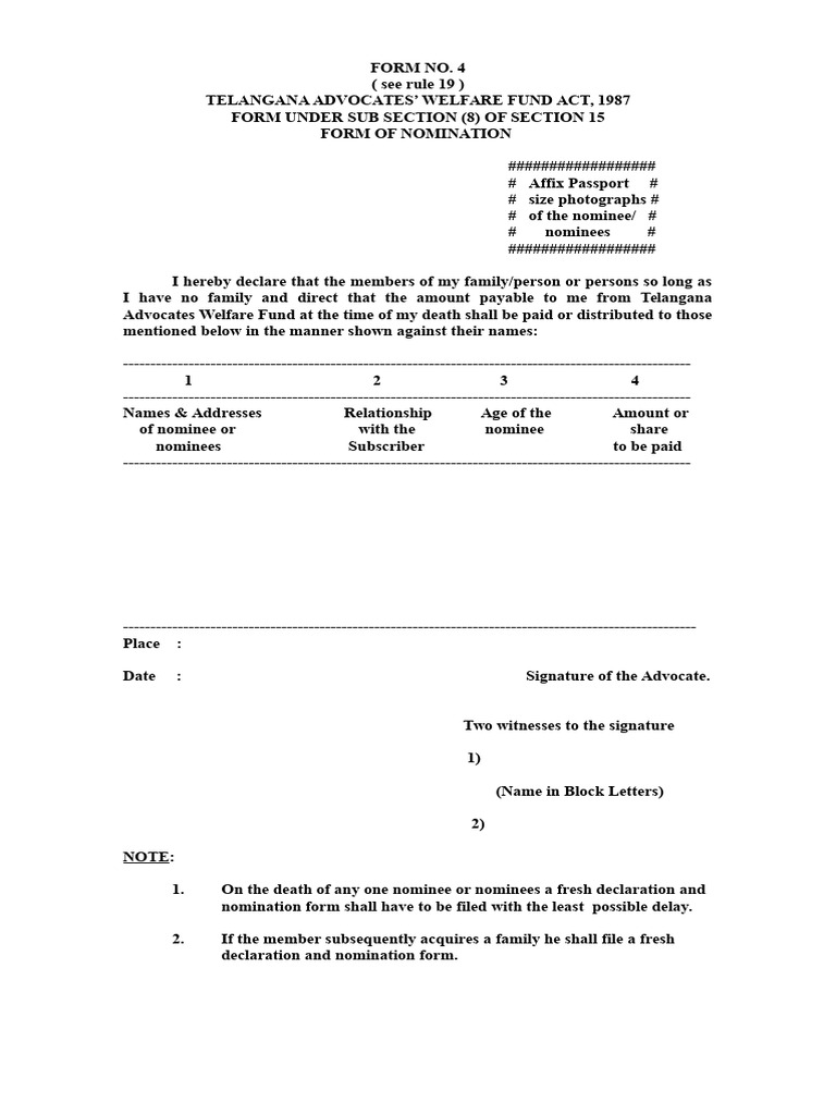 Nomination Form | PDF | Government
