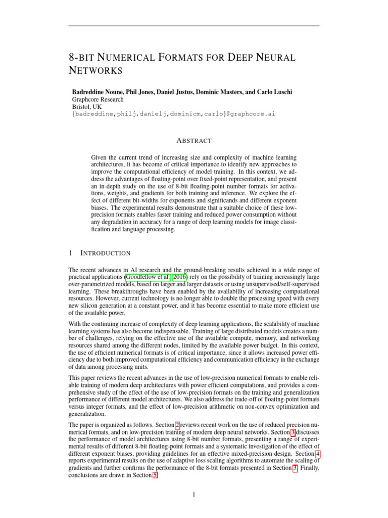 8-Bit Floating-Point Formats in DNNs | PDF | Signal To Noise Ratio ...